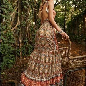 Dresses | Boho Floral Paisley Print Tassel Backless Open Low Back Cami ...